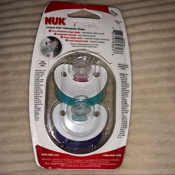 Nuk | Other | Nuk 2 Pack Girls 6 Month Silicone Pacifiers | Poshmark